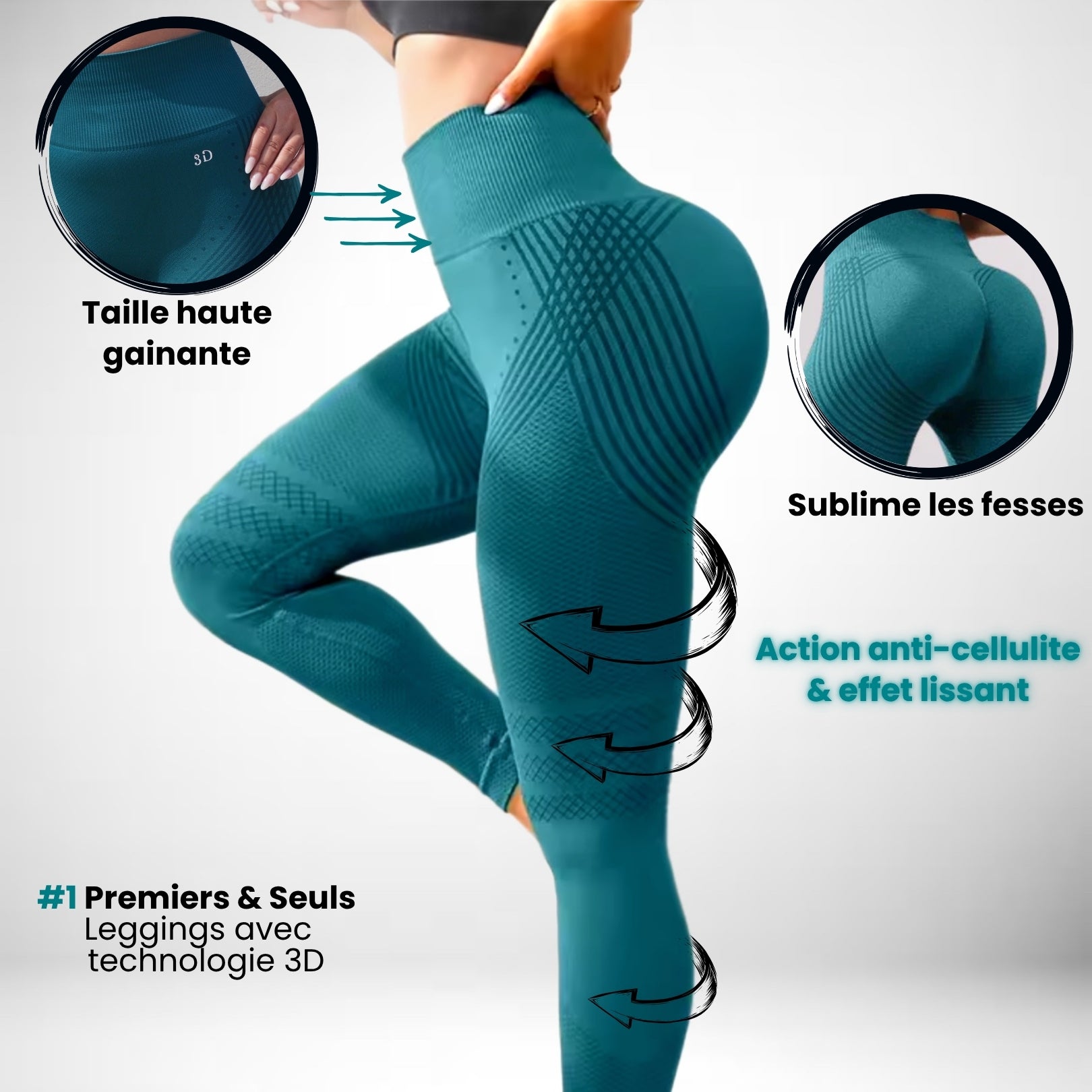 TROIS3D - Legging 3D Innovant, Confort & Bien-Être